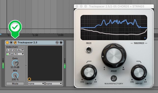 Trackspacer - Wavesfactory【レビュー・使い方まとめ】ミキシング時の帯域かぶりにスペースを作り出す！
